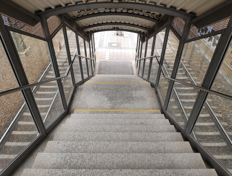 Stairs Down To the Train Station Stock Photo - Image of abstract ...