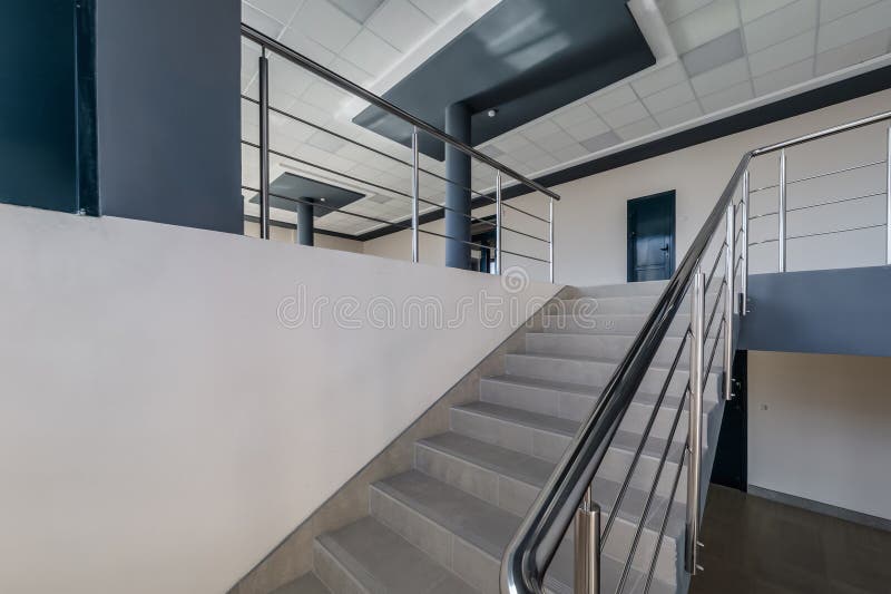 Stairs Emergency and Evacuation Exit Stair in Up Ladder in a New Office ...