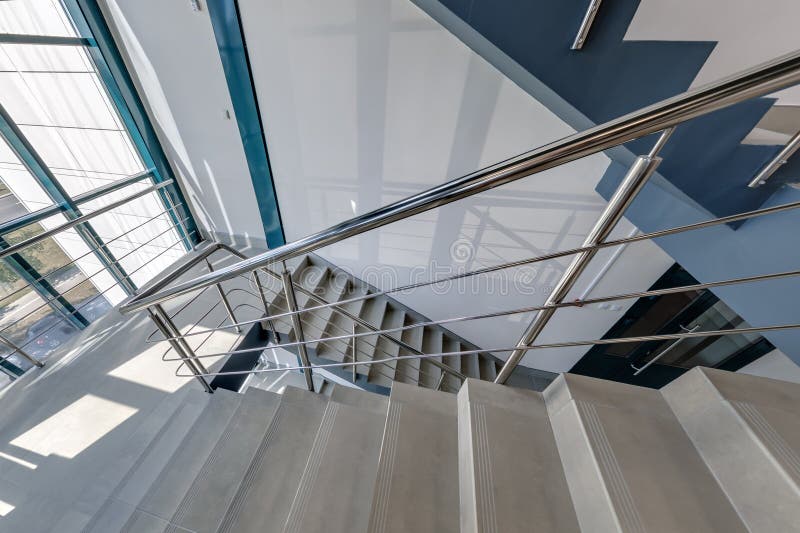 Stairs Emergency and Evacuation Exit Stair in Up Ladder in a New Office ...