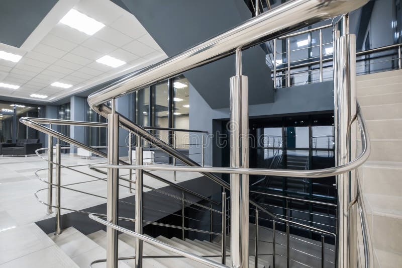 Stairs Emergency and Evacuation Exit Stair in Up Ladder in a New Office ...