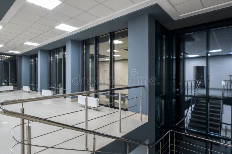 Stairs Emergency and Evacuation Exit Stair in Up Ladder in a New Office ...