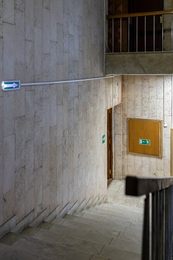 Stairs and Emergency Exit from Building Stock Photo - Image of entrance ...