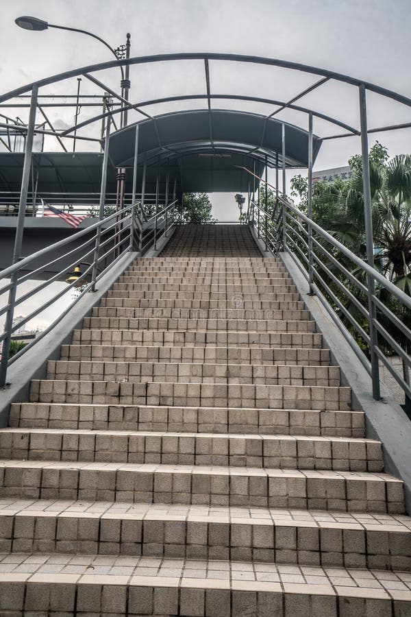 Stairs in Entrance of Metro Station Stock Photo - Image of exterior ...