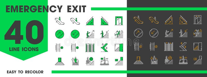 Elevator Emergency Exit Icons Stock Illustrations – 185 Elevator ...