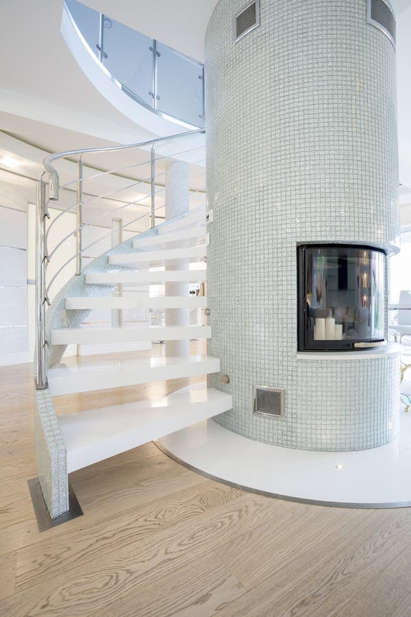 Stairs on the first floor stock photo. Image of furnished - 51636388