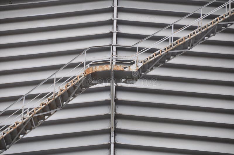 Stairs at gas tank stock image. Image of liquid, facade - 20952621