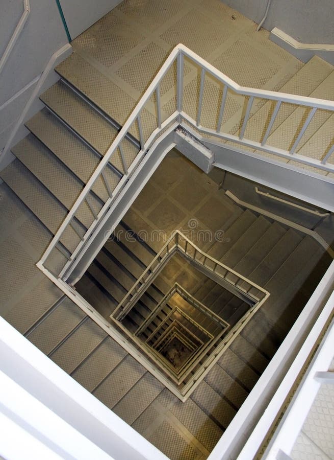 Stairs, Geisel Library, UCSD, California Stock Image - Image of full ...