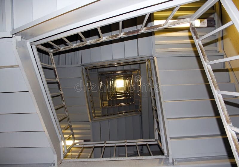 Stairs, Geisel Library, UCSD, California Stock Image - Image of full ...