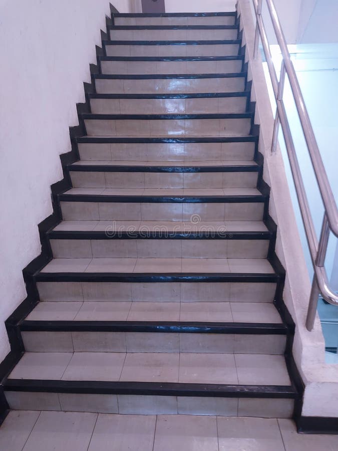 Stairs for Going Up and Down in a Building Stock Image - Image of level ...