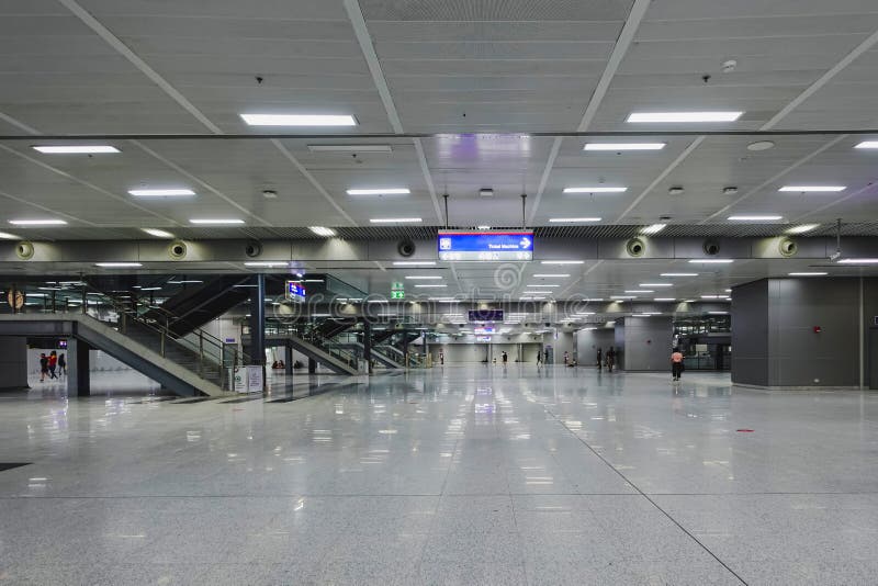 Stairs for Going Up and Down an Empty Subway Station without Passengers ...