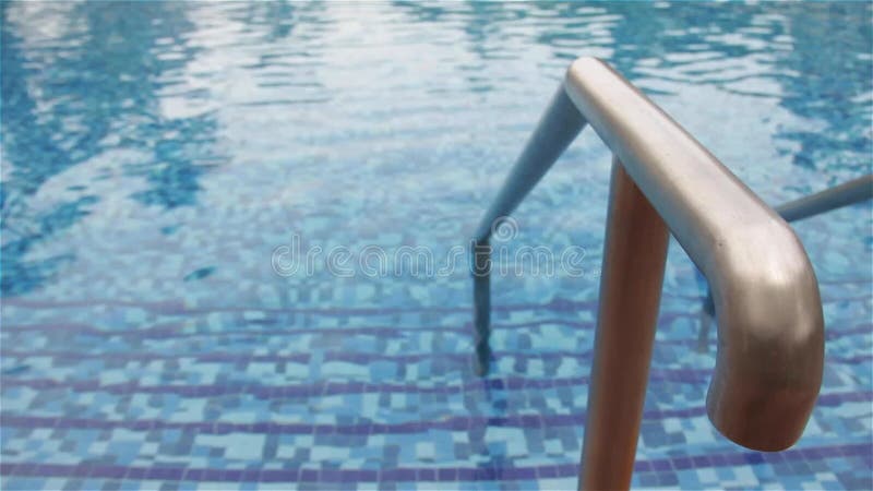 Stairs and Handrails in Pool Stock Video - Video of handrails, swimming ...