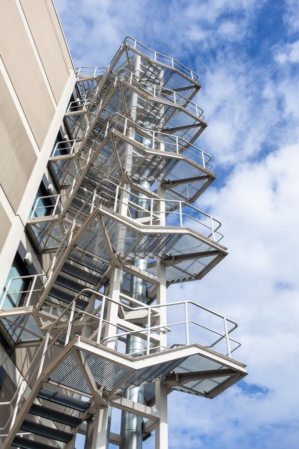 Stairs at a high building stock photo. Image of vertical - 160442510