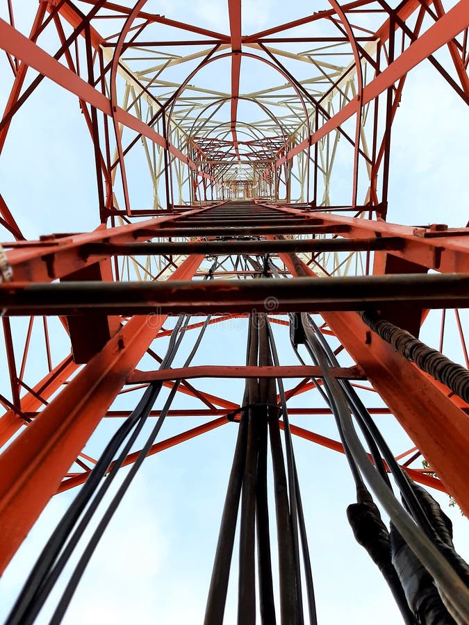 Stairs high tower stock photo. Image of leisure, iron - 250036152