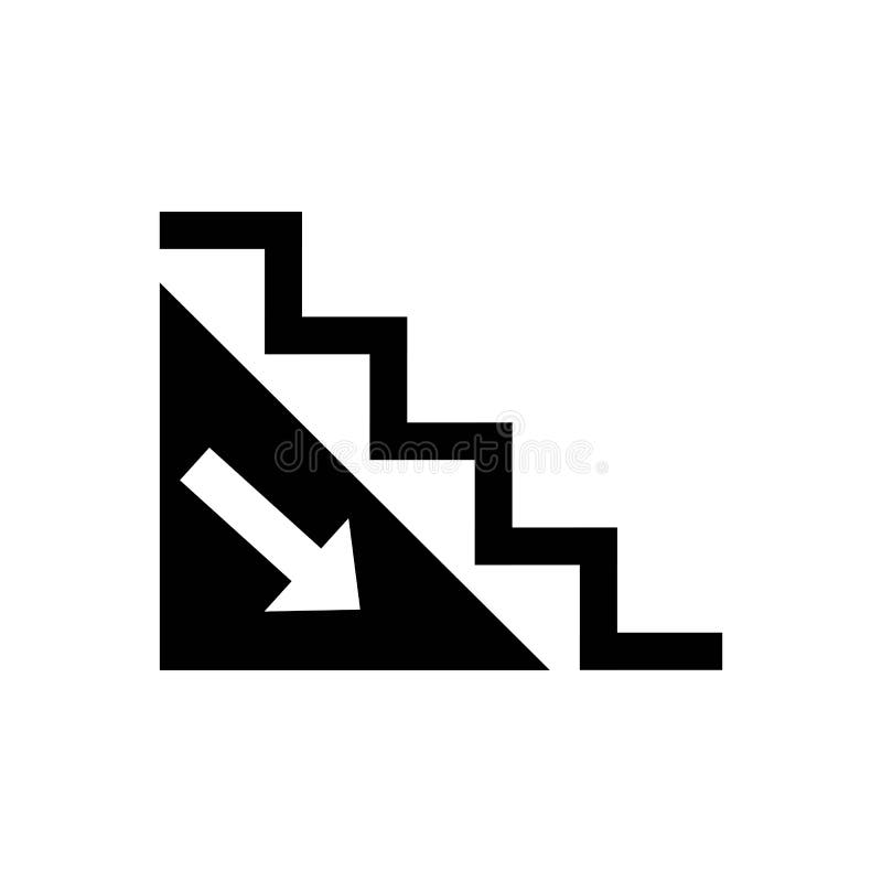 Stairs icon logo vector stock illustration. Illustration of white ...