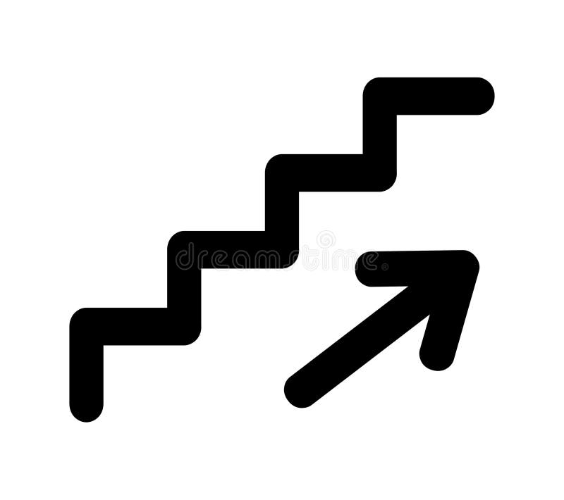 Stairs icon stock vector. Illustration of sign, symbol - 302584928