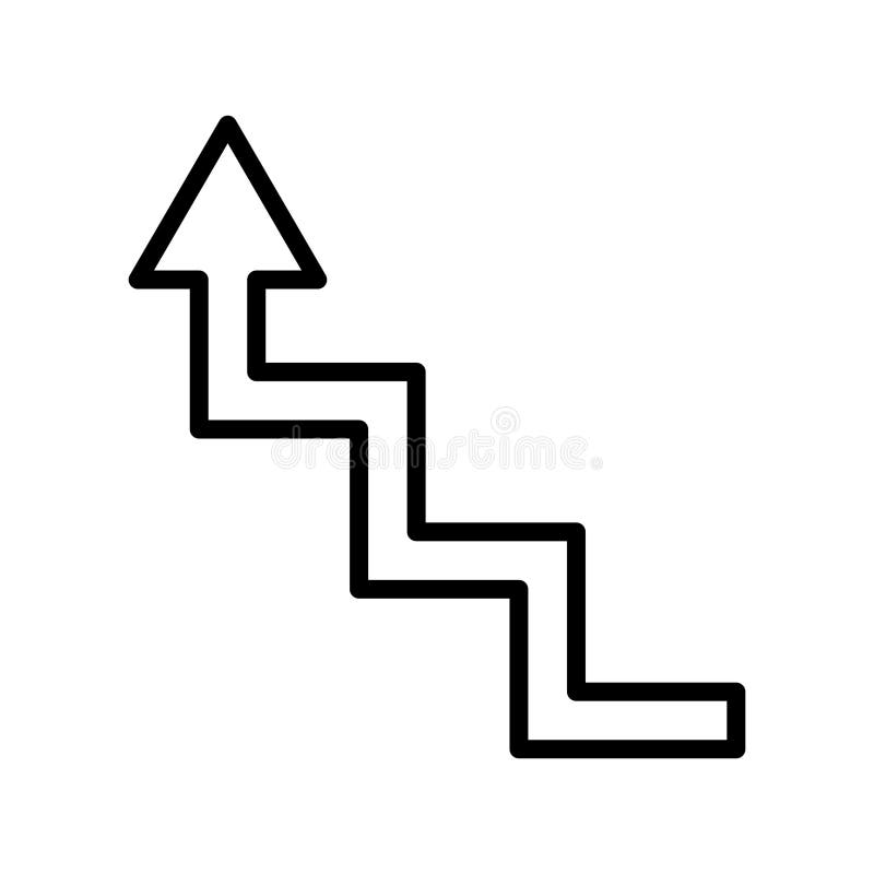 Stairs icon stock vector. Illustration of entrance, symbol - 305093154