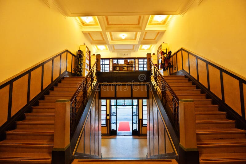 Stairs inside the building stock image. Image of buildings - 68150081