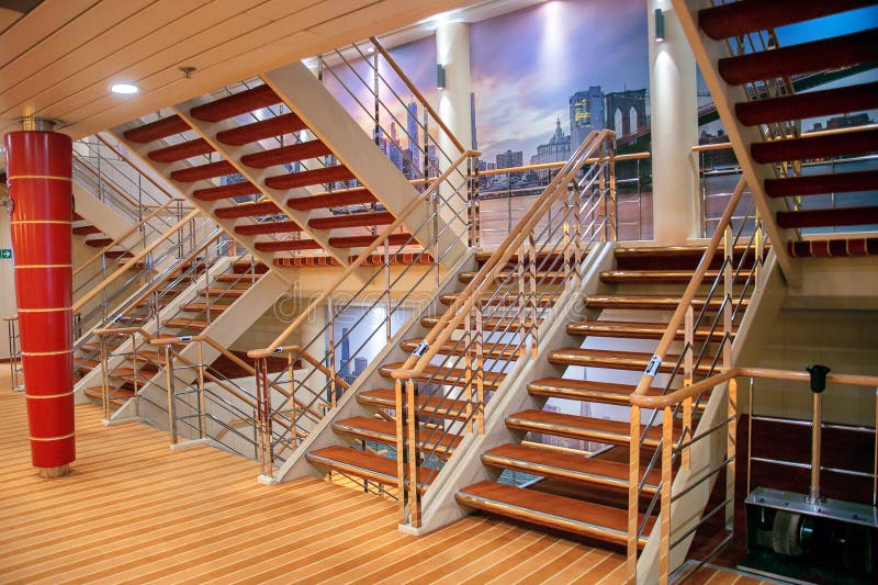 Stairs Inside a Luxury Cruise Ship Stock Photo - Image of liner, luxury ...