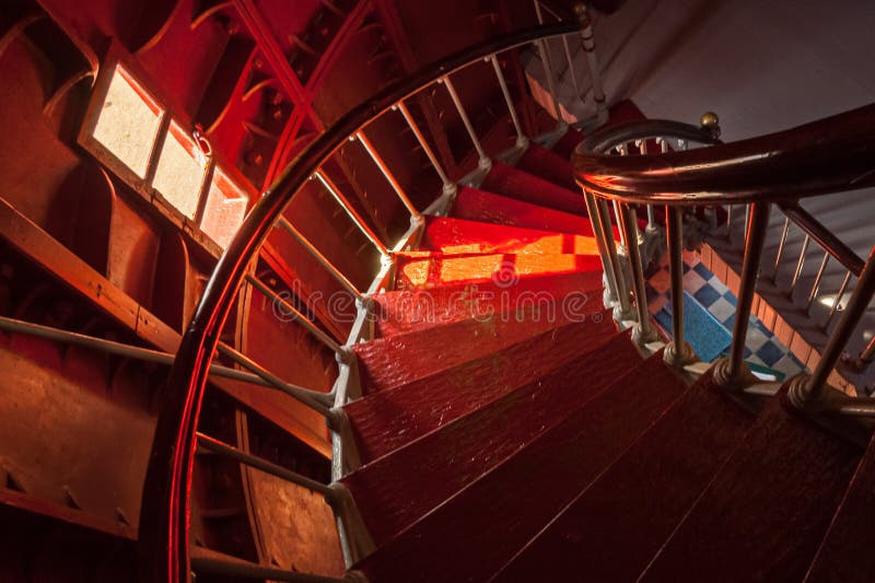 Stairs Inside the Ryvingen Lighthouse.. Editorial Image - Image of ...