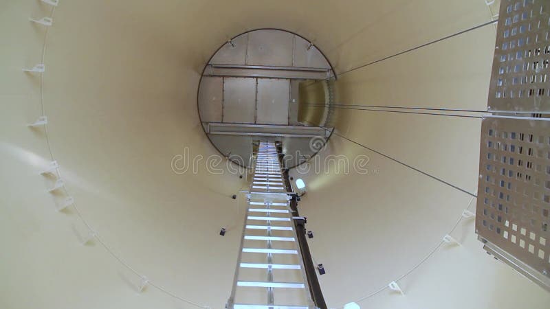 Stairs Inside the Wind Turbine Stock Footage - Video of rural, green ...