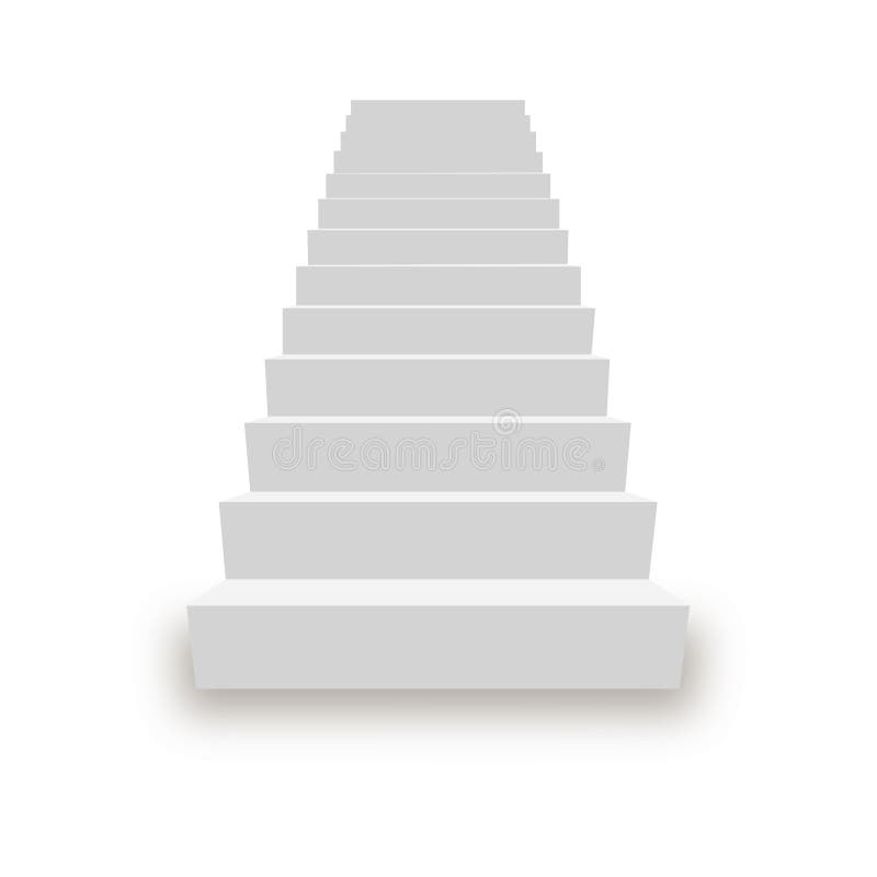 Stairs Isolated on White Background. Steps Stock Vector - Illustration ...
