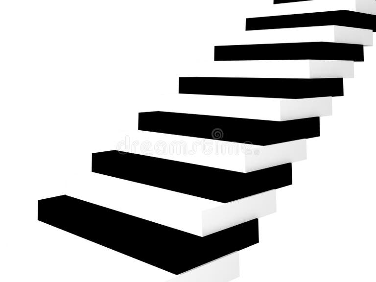 The Stairs-key on white. stock illustration. Illustration of geometry ...