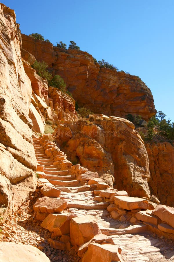 Stairs on the Kiabab Trail, Grand Canyon Stock Image - Image of tourism ...
