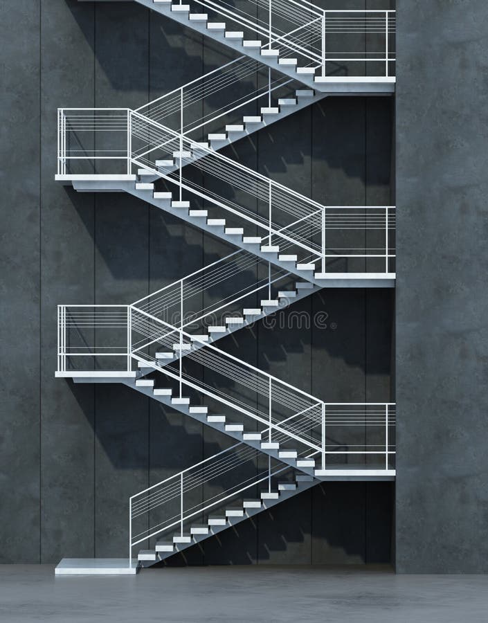 Stairs Leading Upward, 3d Render Stock Photo - Image of perspective ...