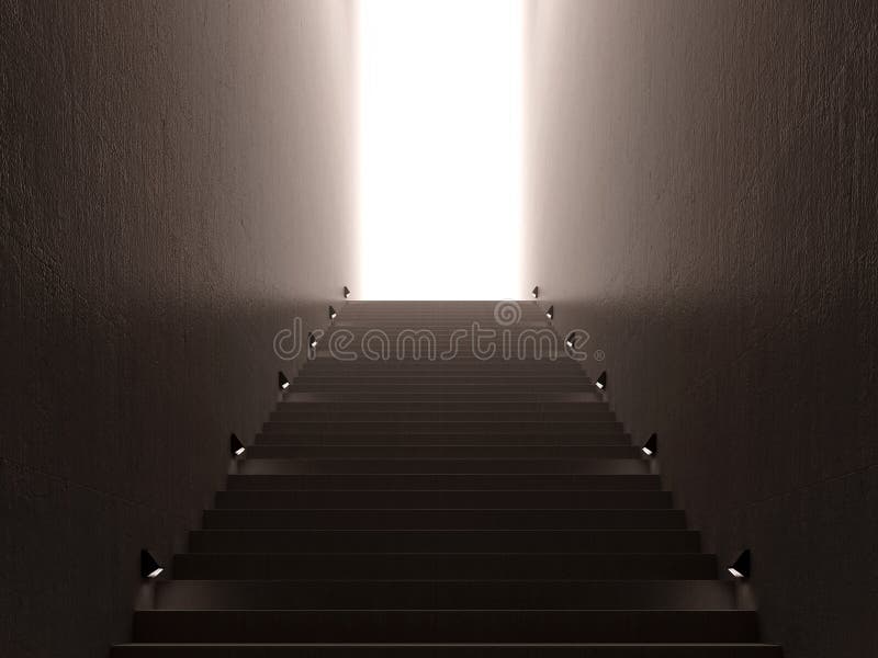 Stairs with light stock illustration. Illustration of background - 37072695