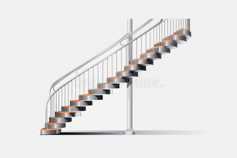 Stairs Made of Metal Asset Vector Flat Isolated Vector Style ...