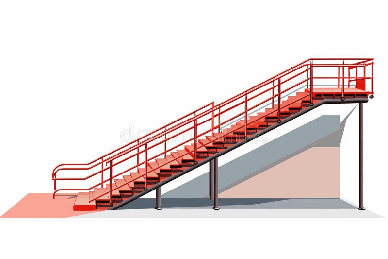 Stairs Made of Metal Asset Vector Flat Isolated Vector Style ...