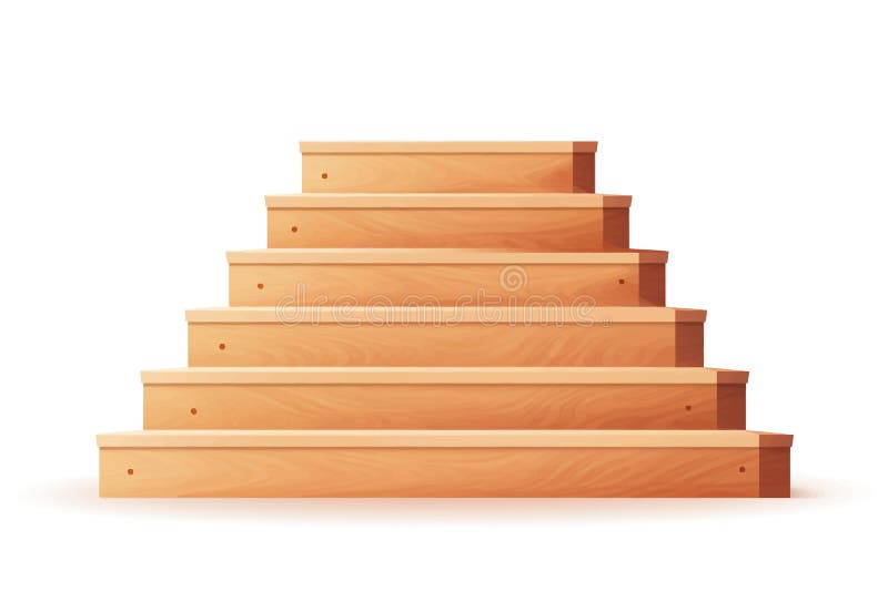 Stairs Made of Planks Asset Vector Flat Isolated Vector Style ...