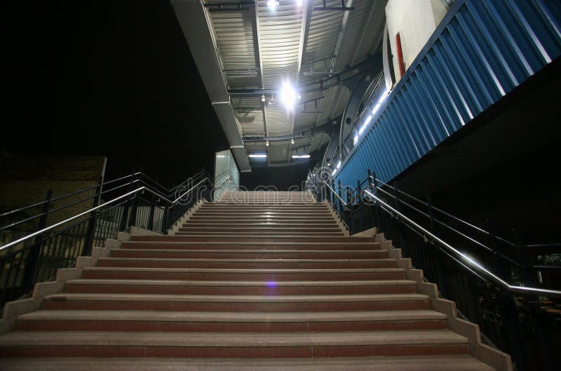Stairs at Metro Station, Delhi Stock Image - Image of delhi, roof: 4344971