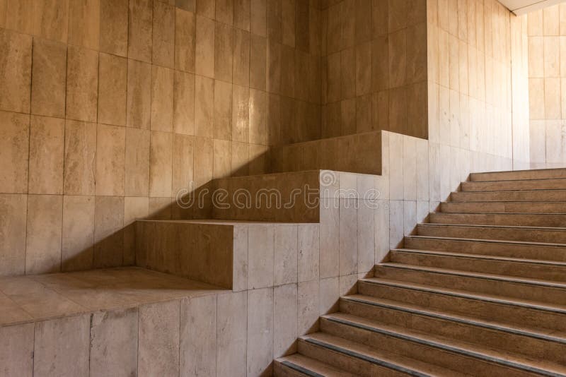 Stairs in the mosque stock photo. Image of minaret, casablanca - 73826140