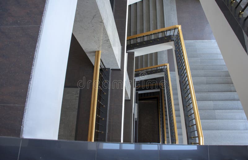 Stairs in Multi-storey Building Stock Photo - Image of house ...