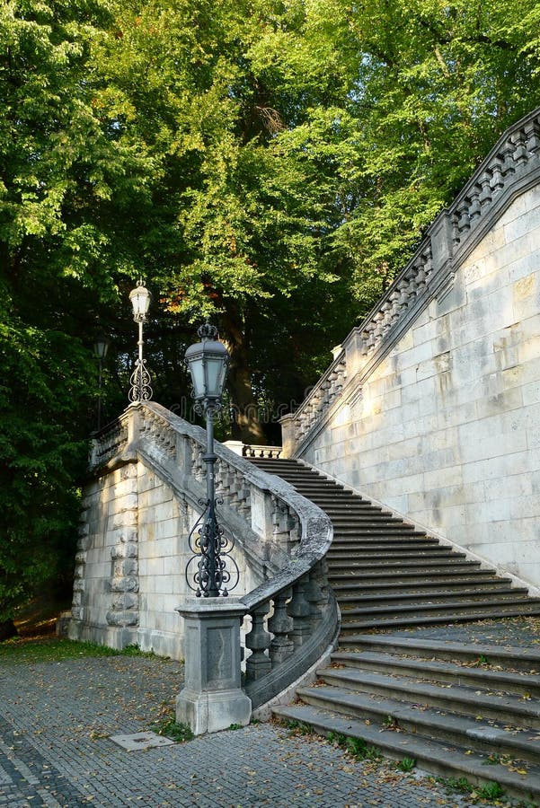 Stairs stock photo. Image of october, green, autumn, city - 59643604
