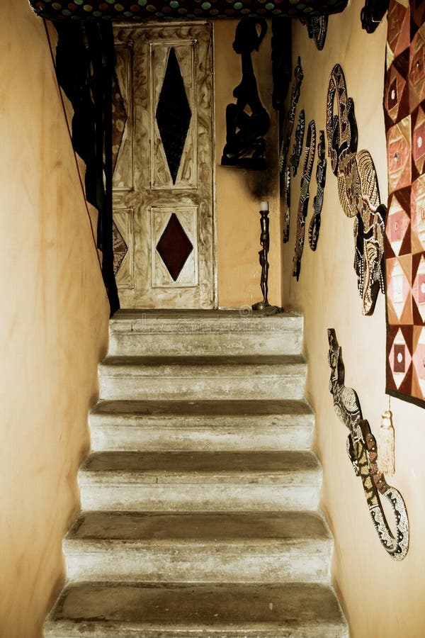 Stairs in old rustic house stock image. Image of stone - 9249867