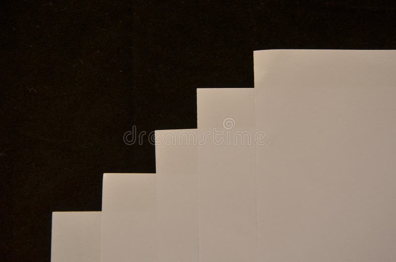 Stairs Paper on Black Background Stock Photo - Image of ladder, pattern ...