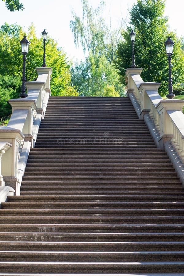 Stairs in the park stock image. Image of building, color - 62893133