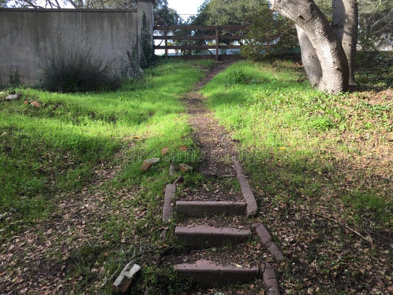 The way home stock image. Image of park, wall, path - 168831377