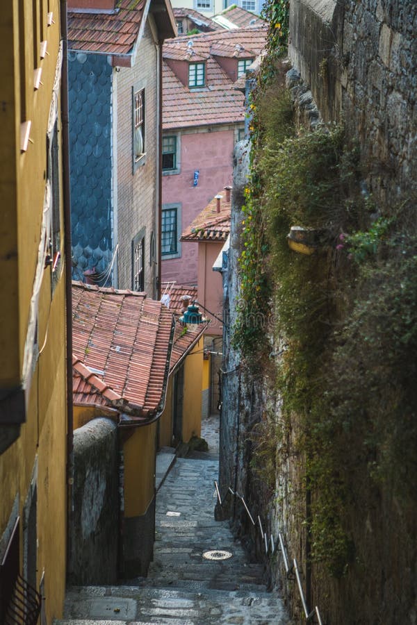 Stairs on Porto with Buildings Stock Photo - Image of street, portugal ...
