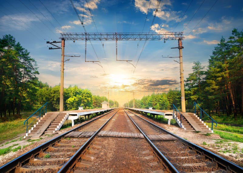 Stairs on railroad stock image. Image of outdoor, column - 52972723