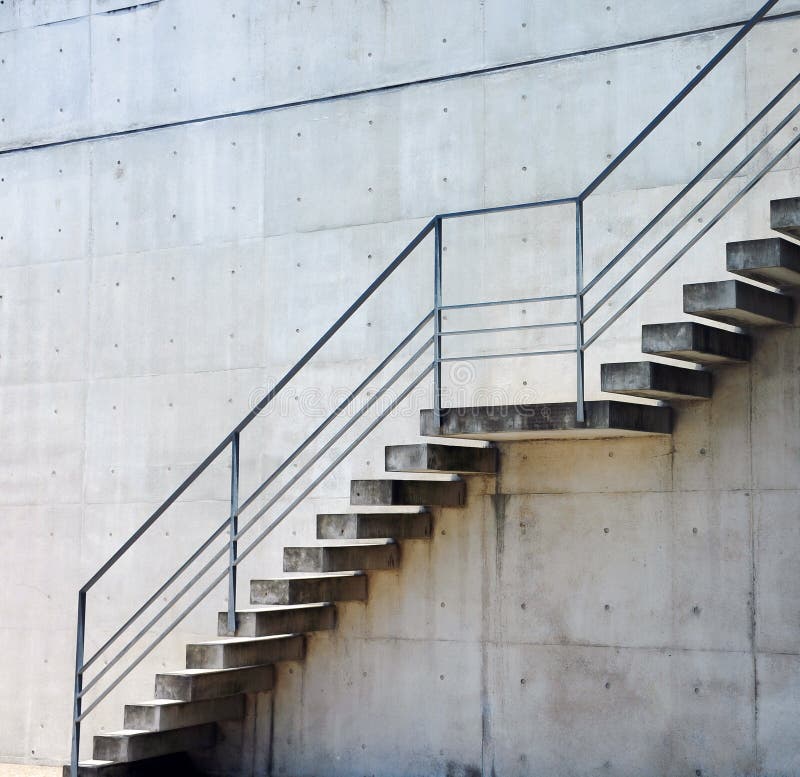 Stairs Rendered on the Wall Stock Photo - Image of background, idea ...