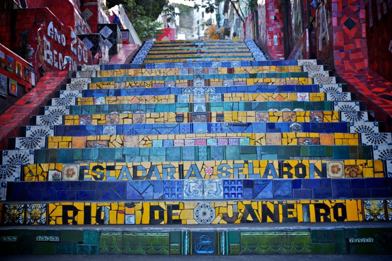 Tiled Steps at Lapa in Rio De Janeiro Brazil Editorial Stock Image ...