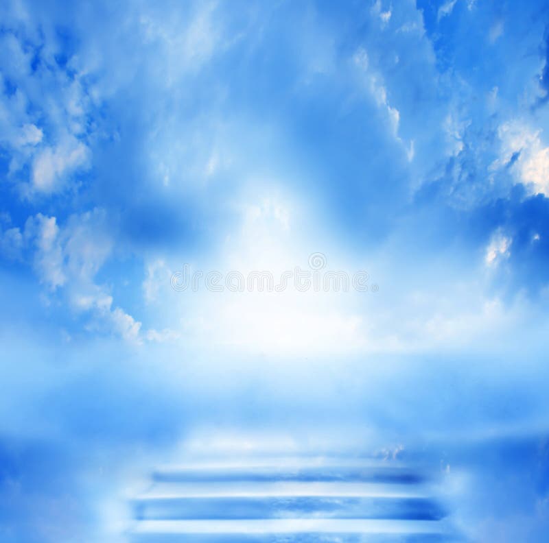 Stairs Sky Cloud Stairs in Sky Bright Light from Heaven Beautiful Light ...