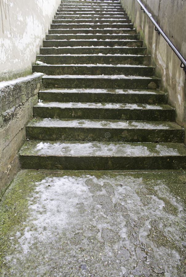 Stairs snowfall stock photo. Image of frosty, dangerous - 30236386