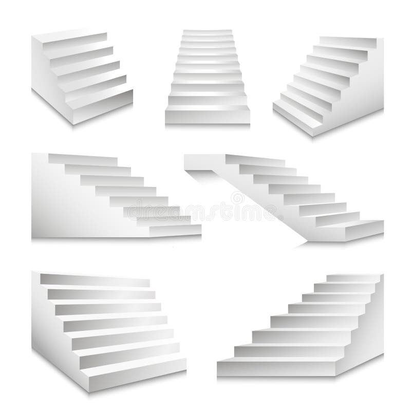 Stairs Staircases Podium Ladders Vector Stock Illustrations – 15 Stairs ...