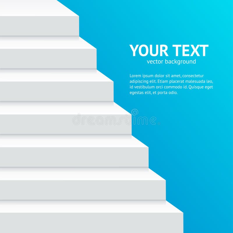Stairs Step Banner Infographic Template. Vector Stock Vector ...
