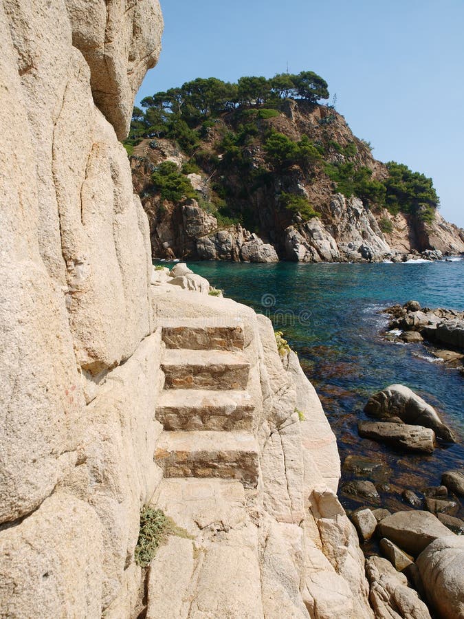 Stairs in stone stock image. Image of coastline, beauty - 29353879