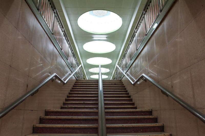 Stairs in subway station stock photo. Image of concrete - 47341168